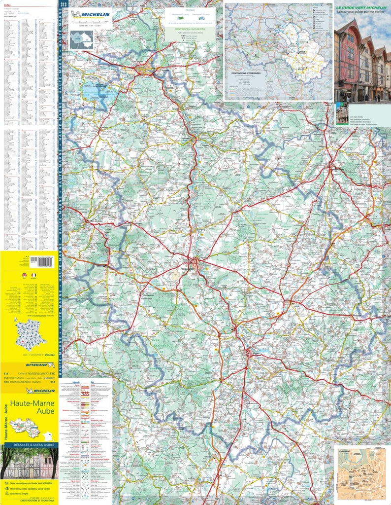 France, Haute-Marne, Aube Michelin Map 313 - Shop Mapworld