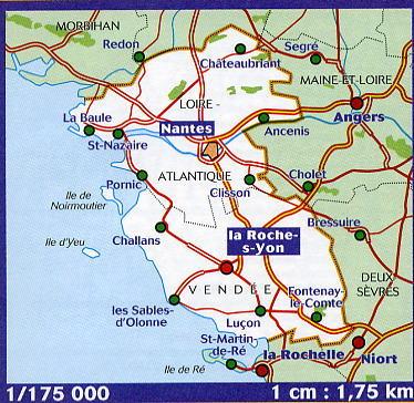 France Loire-Atlantique / Vendée Map – Michelin | Mapworld