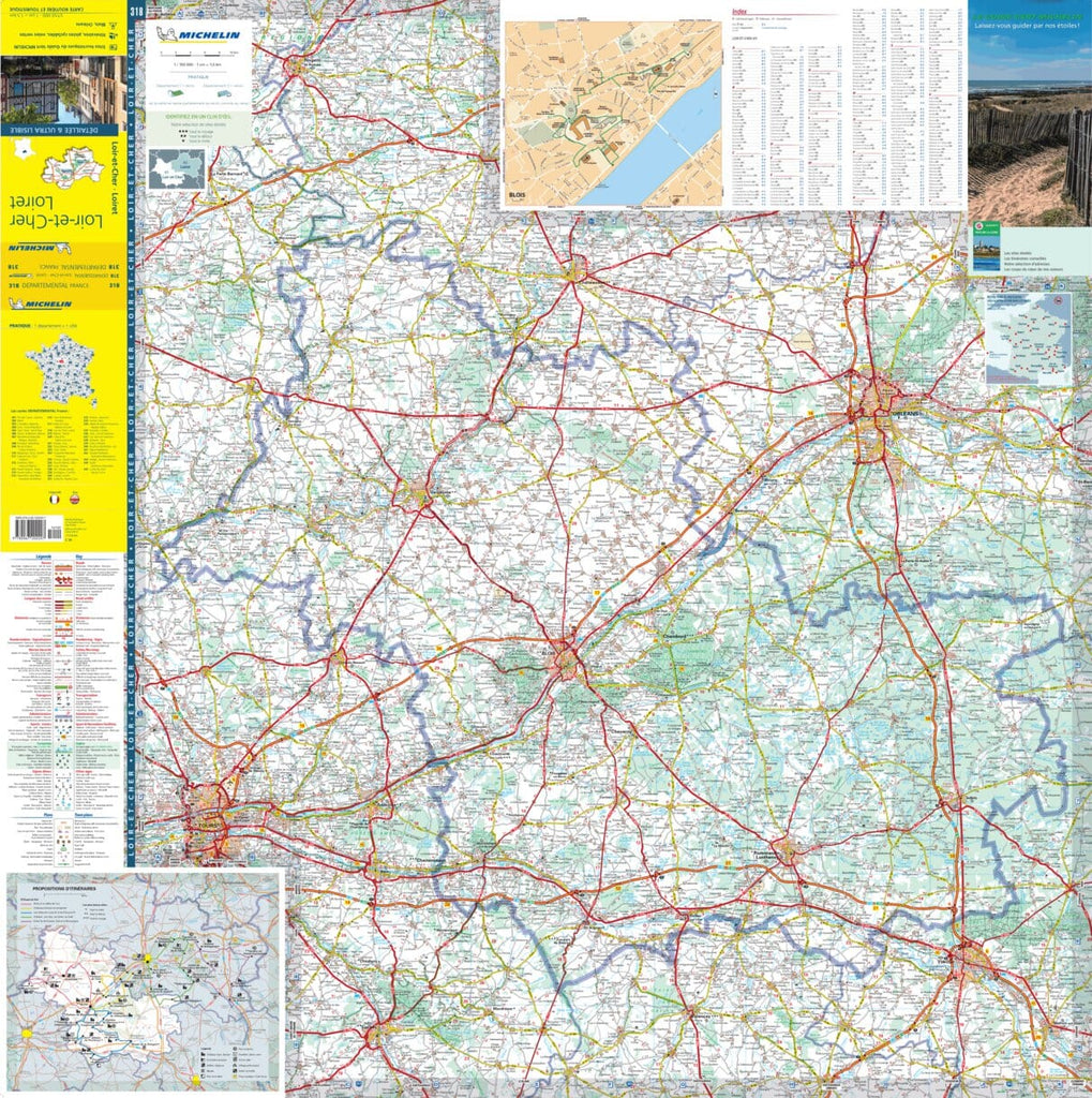 France Loiret / Loir-et-Cher Michelin Map 318 - Mapworld