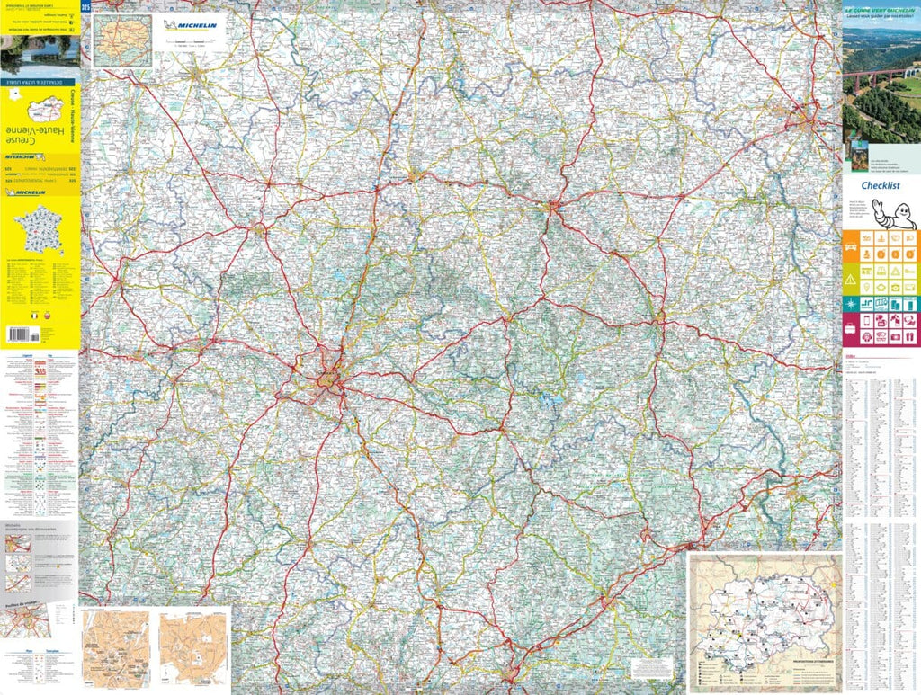 France Creuse / Haute-Vienne Map 325 – Michelin | Mapworld