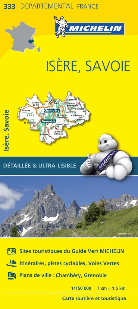 France Isere / Savoie Michelin Map 333, Buy Maps of France - Mapworld