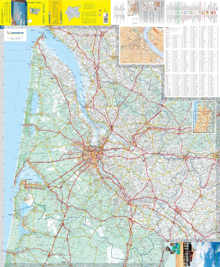 France Gironde / Landes Michelin Map 335, Buy Maps of France - Mapworld