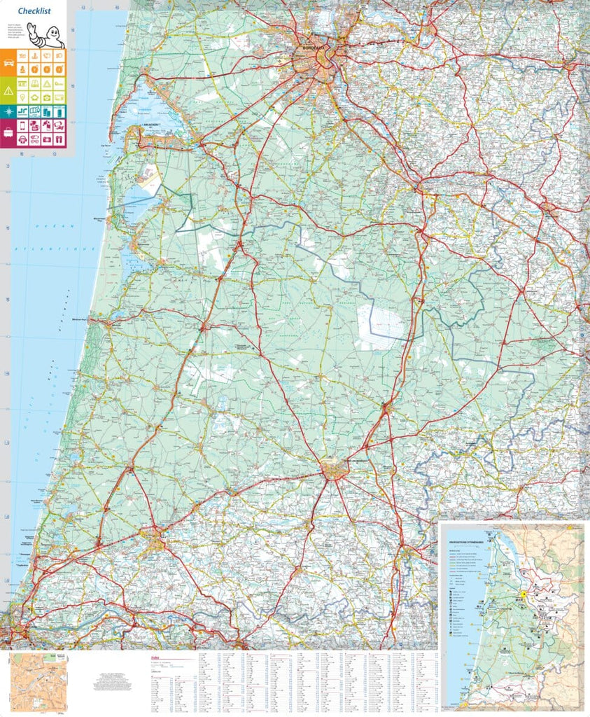 France Gironde / Landes Michelin Map 335, Buy Maps of France - Mapworld