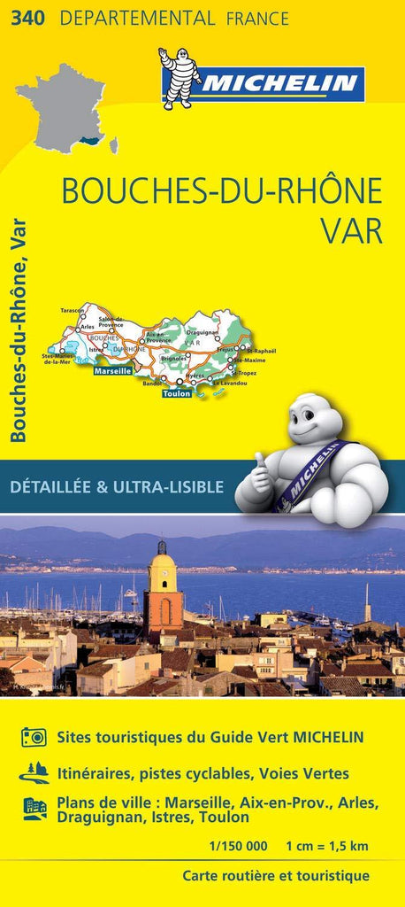 Bouches-du-Rhone Var Map 340 – Michelin | Mapworld