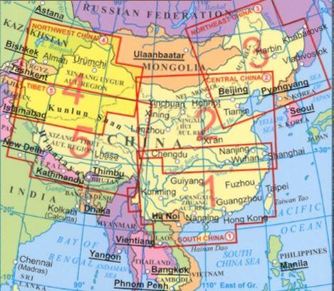 China North West Gizi Maps Folded