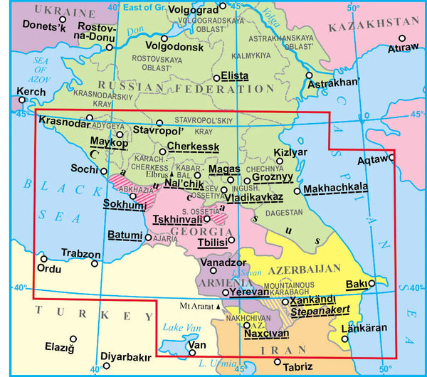 Caucasus Gizi Maps Folded