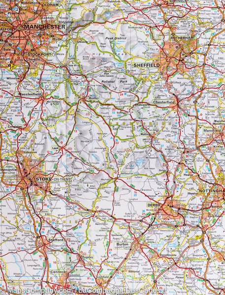 Northern England Midlands Michelin Map 502 - Shop Mapworld