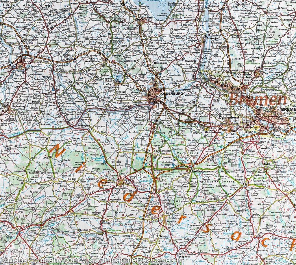 Germany North West Map 541 – Michelin | Mapworld