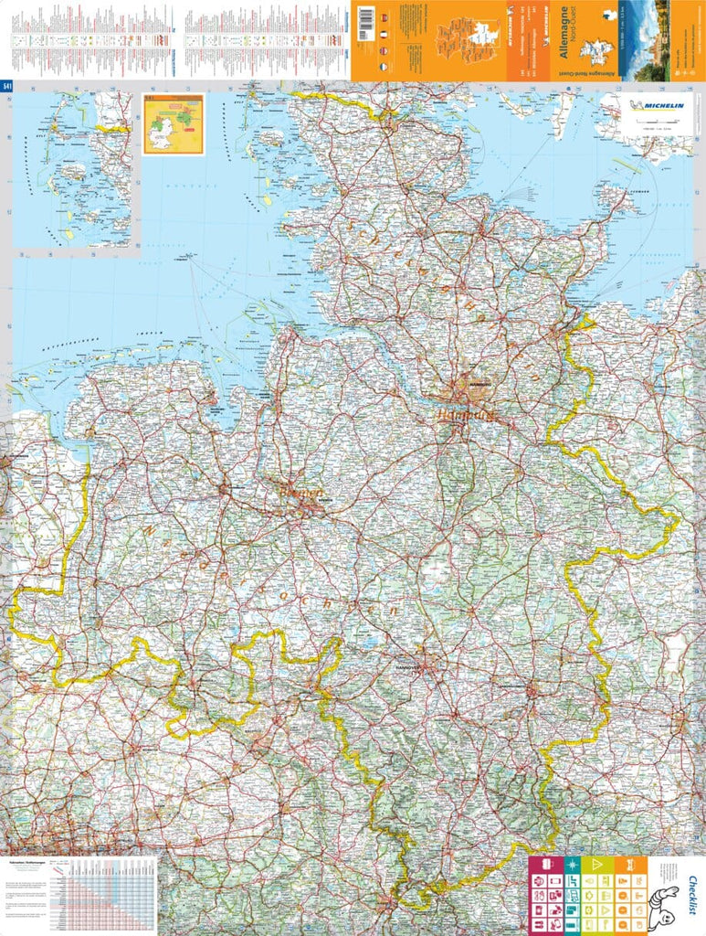 Germany North West Michelin Map 541 - Shop Mapworld