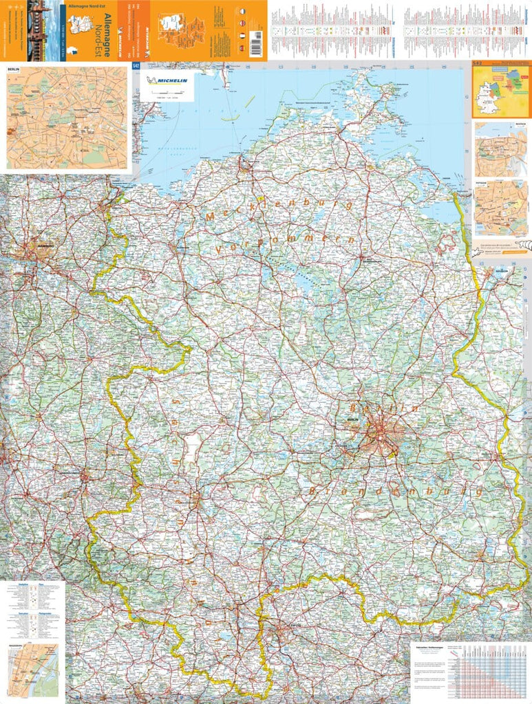 Germany North East Michelin Map 542 - Shop Mapworld