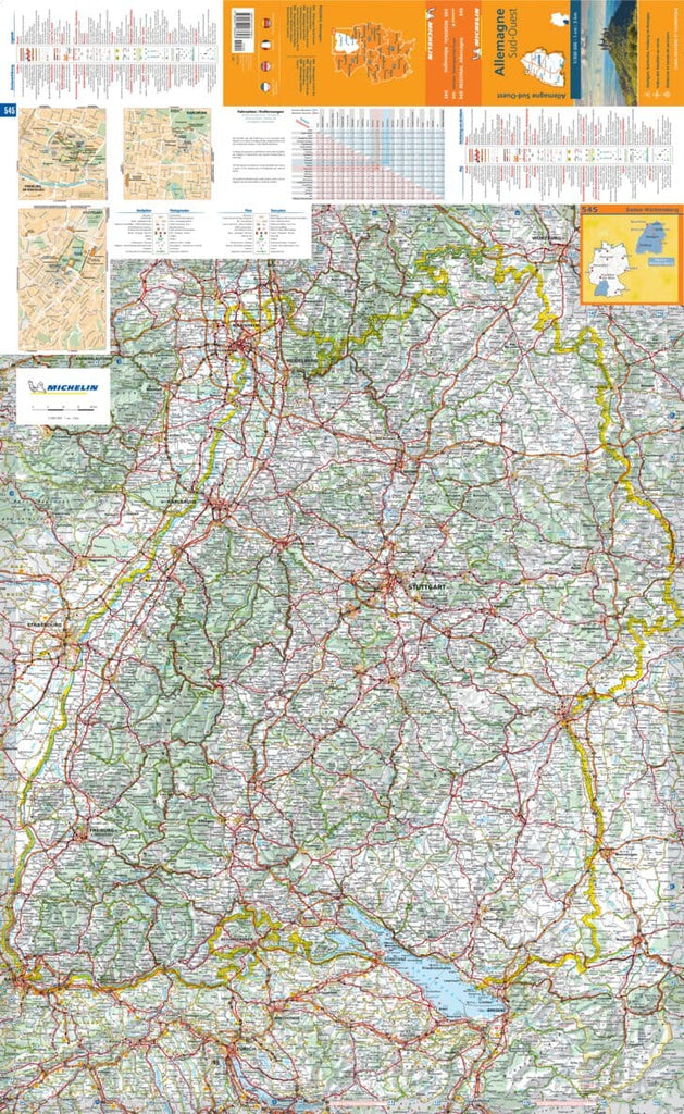 Germany South West Map 545 – Michelin | Mapworld