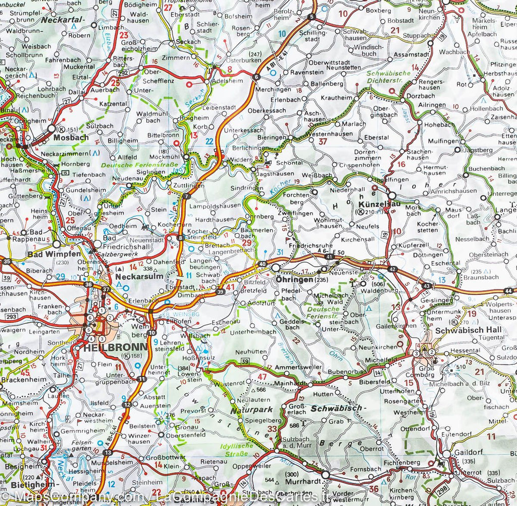 Germany South West Michelin Map 545 - Mapworld