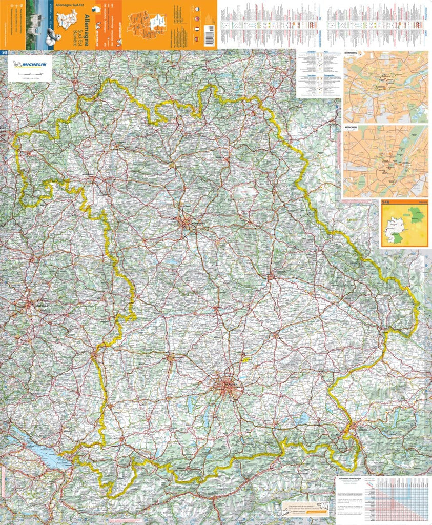 Germany South East & Bavaria Michelin Map 546, Buy Maps of Germany ...