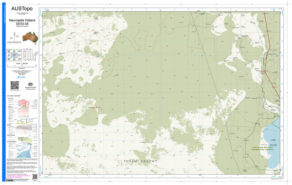 Newcastle Waters E5305 AUSTopo 1:250,000 Map