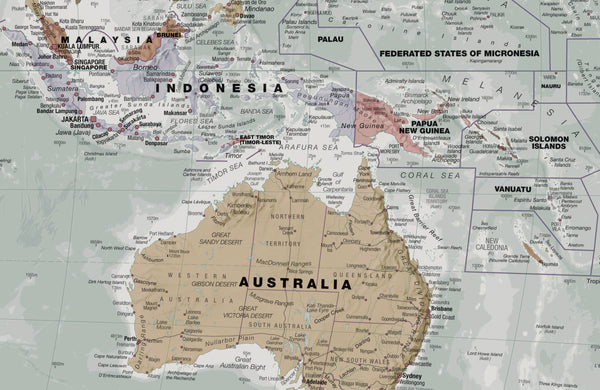 Executive World Maps International 2024 edition 2000 x 1200mm Wall Map ...