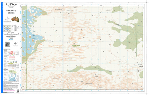 Lake Mackay F5211 AUSTopo 1:250,000 Map