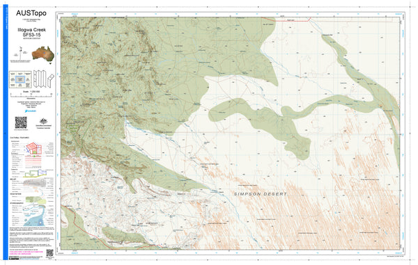Illogwa Creek F5315 AUSTopo 1:250,000 Map
