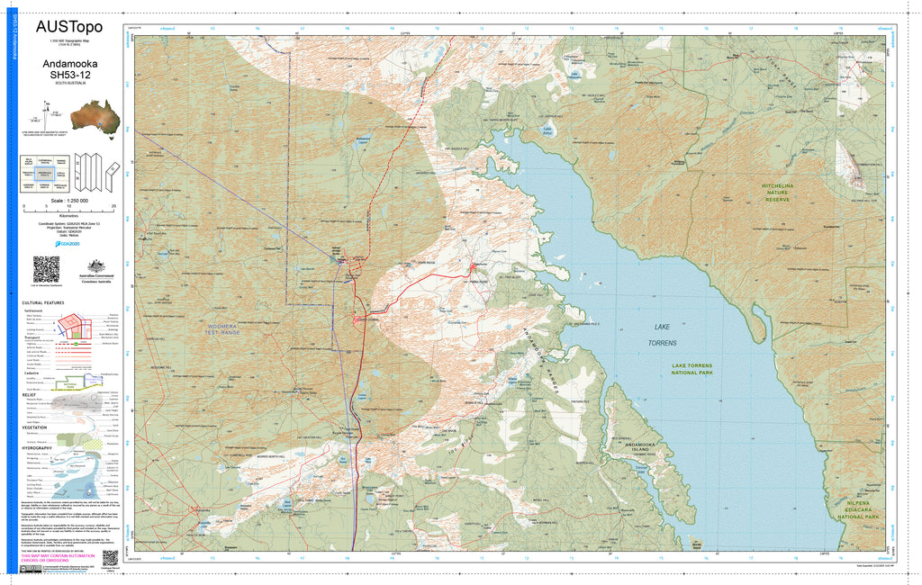 Andamooka H5312 AUSTopo 1:250,000 Map | Mapworld