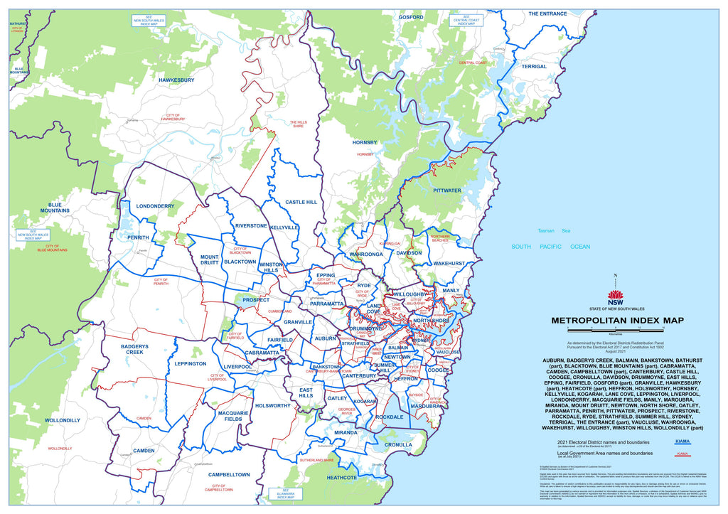 New South Wales State Electoral Divisions and | Mapworld