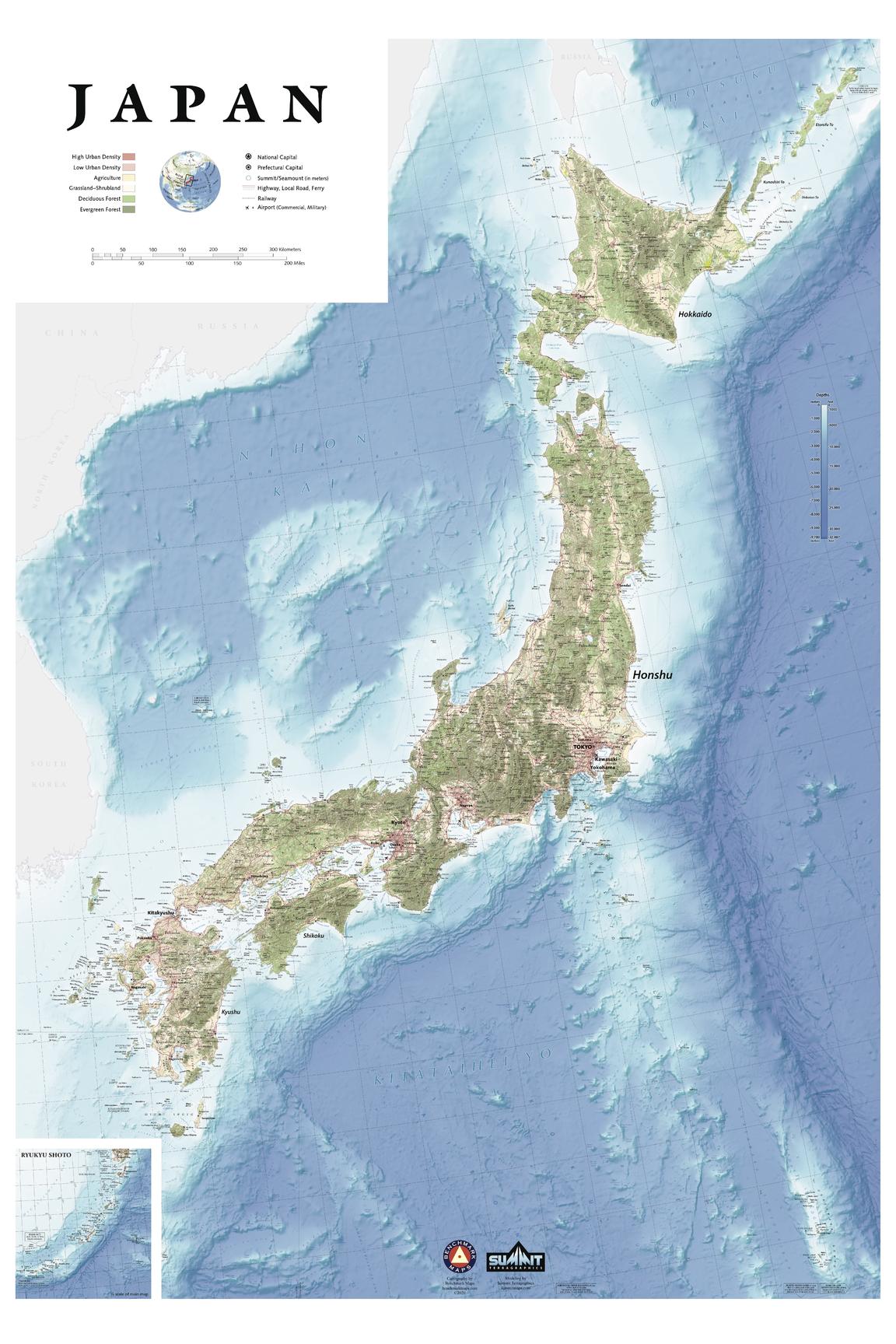Buy large wall Map of Japan - Mapworld