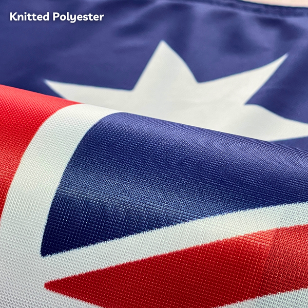 Buy Australian Flag 3.6m x 1.8m on knitted polyester - Mapworld