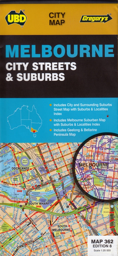 Melbourne City Streets and Suburbs Map 362 – UBD | Mapworld
