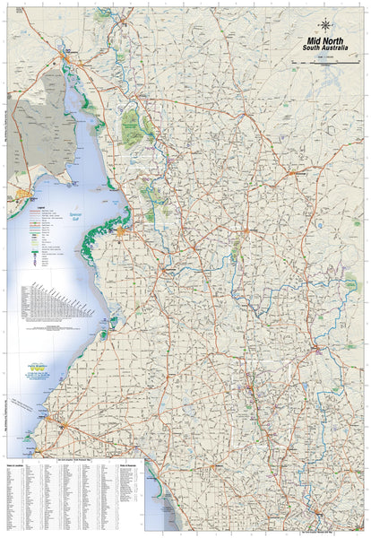 Mid North South Australia Carto Graphics Map (Heysen Trail)