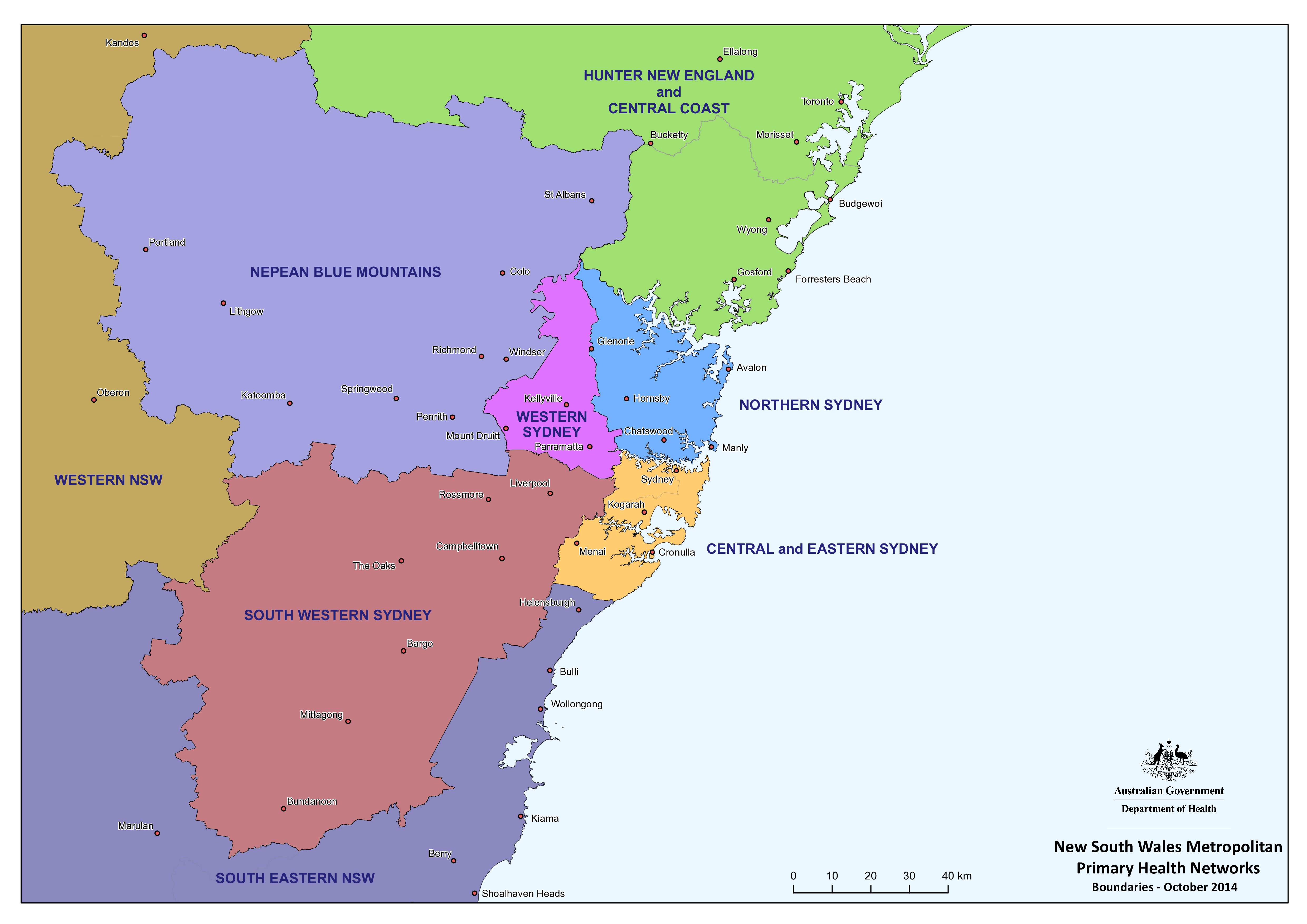 New South Wales Primary Health Care Network - Metropolitan Area Wall M