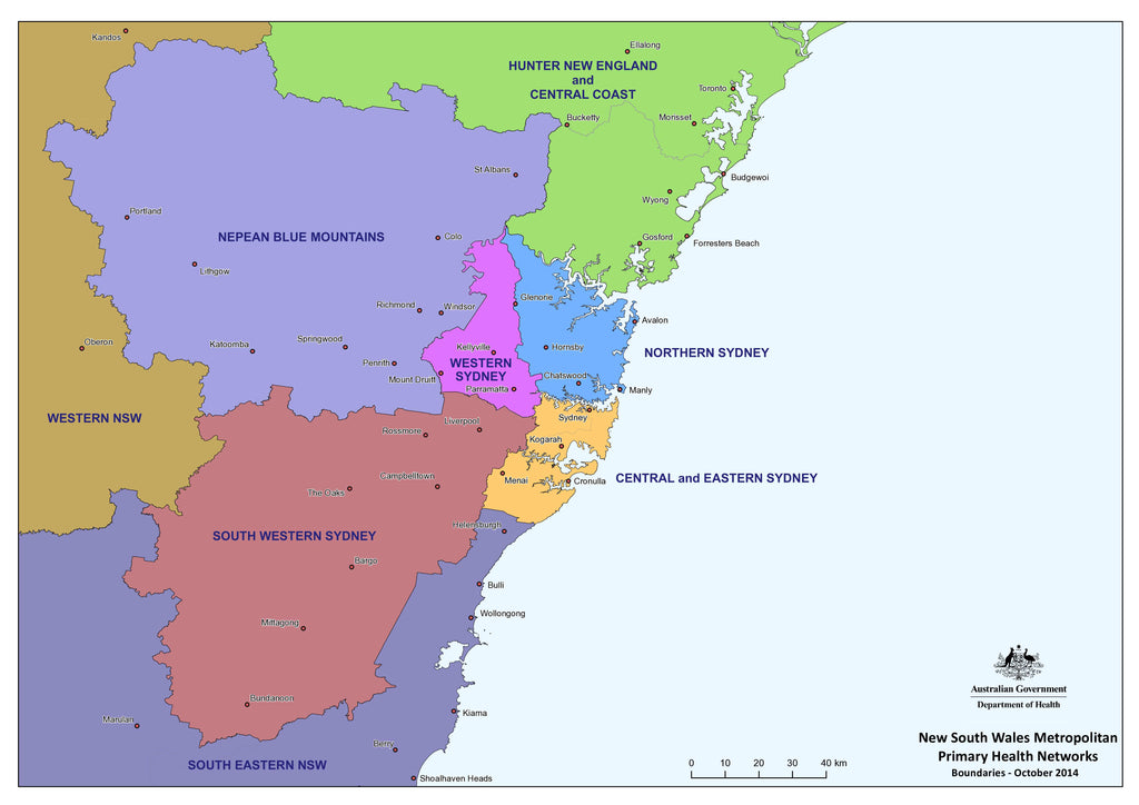New South Wales Primary Health Care Network | Mapworld