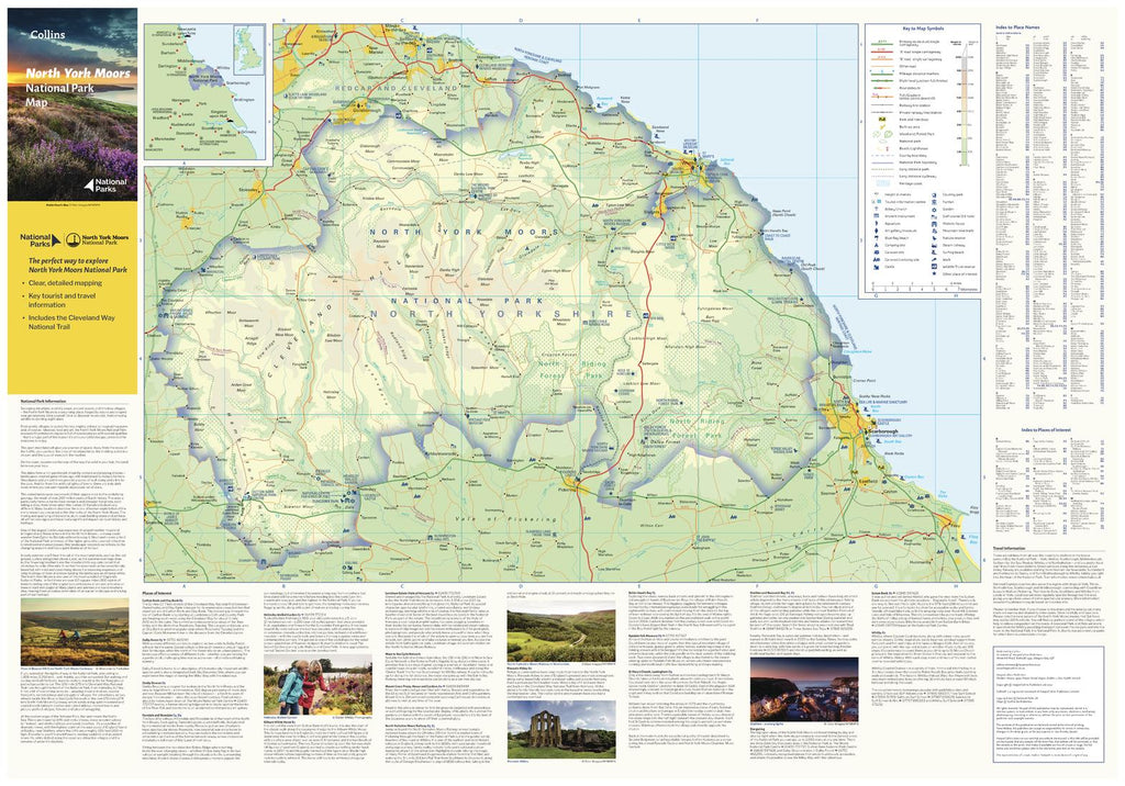 North York Moors National Park Map – Collins | Mapworld