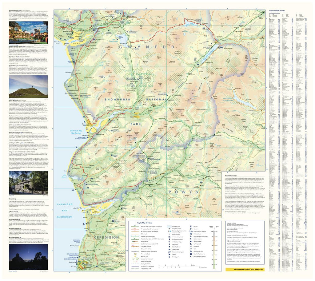 Snowdonia National Park Map (South) by Collins