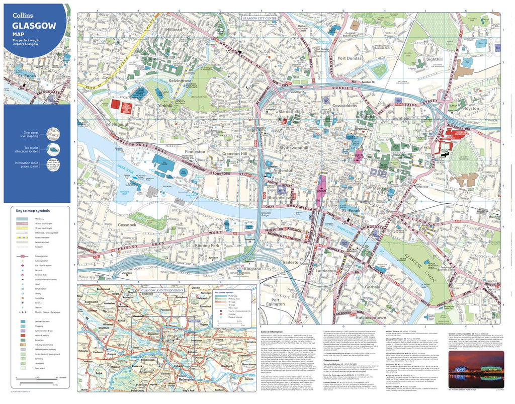 Glasgow Pocket Map – Collins | Mapworld