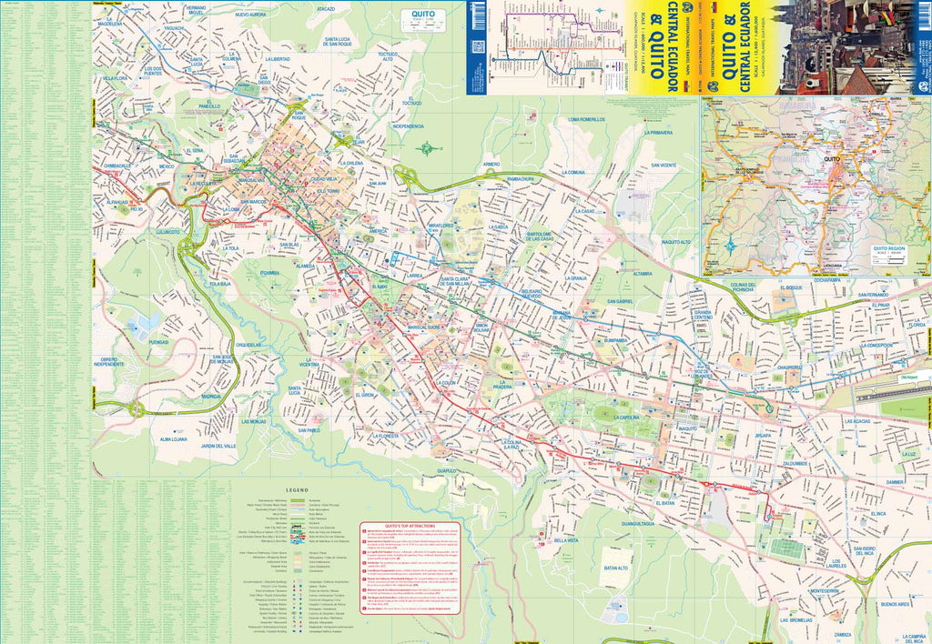 Quito & Central Ecuador ITMB Map