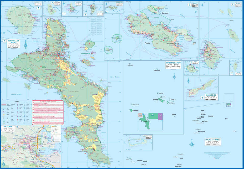 Seychelles & Indian Ocean Map – ITM | Mapworld