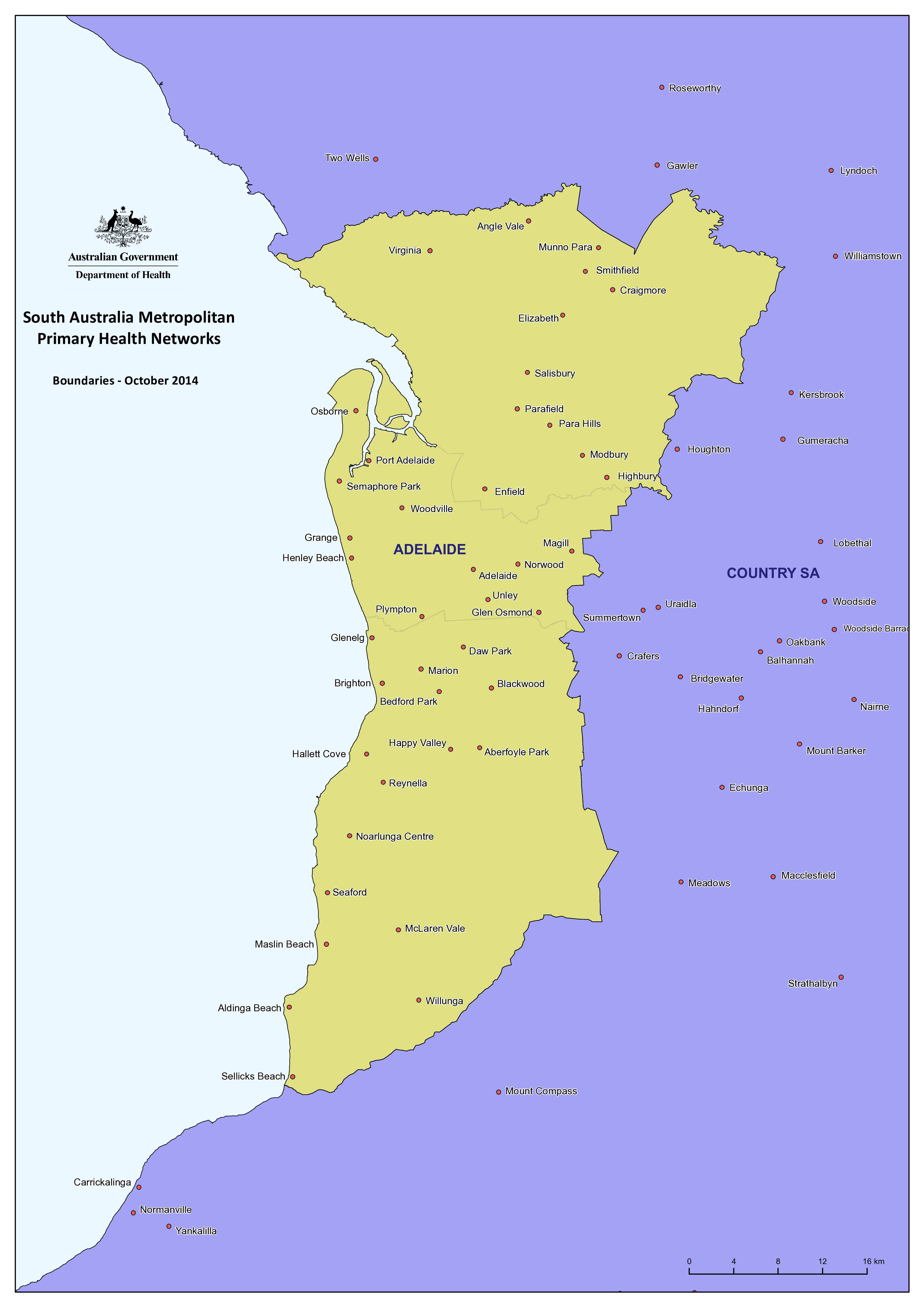 South Australia Primary Health Care Network - Metropolitan Area Wall M