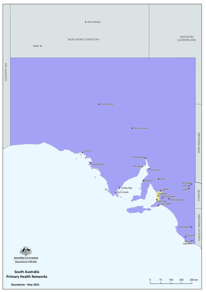 South Australia Primary Health Care Network Wall | Mapworld
