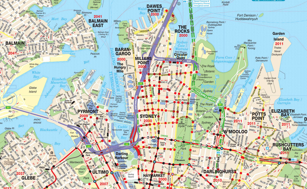 Sydney 262 Map Laminated Wall Map (690mm) – UBD | Mapworld