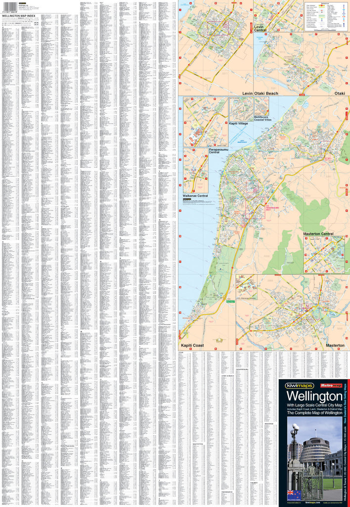Wellington Complete Kiwimaps Folded Map