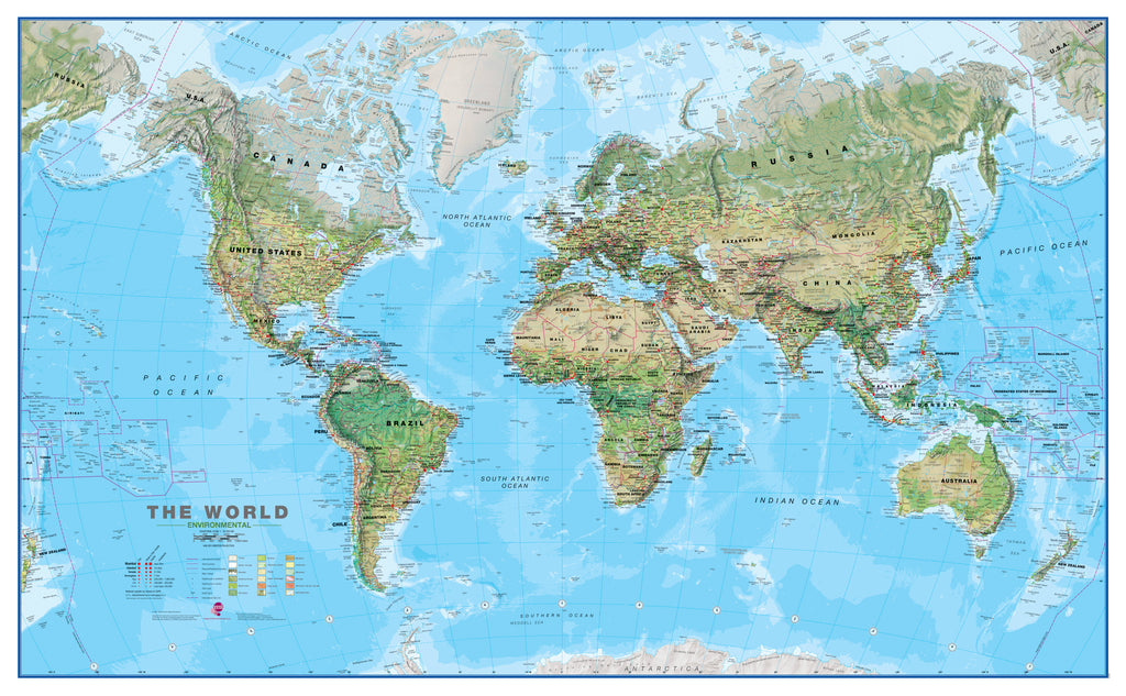 Environmental World Wall – Maps International | Mapworld