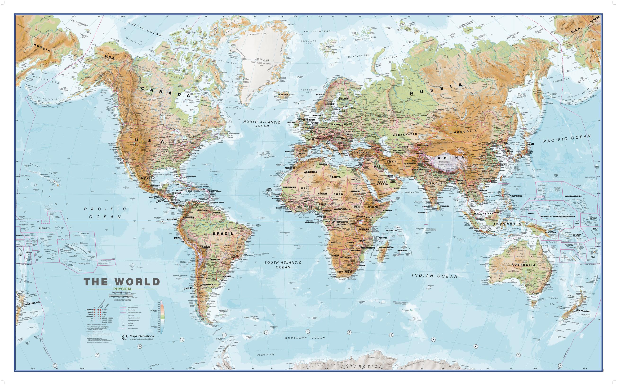 World Maps International Physical, Buy World Physical Wall Map - Mapworld