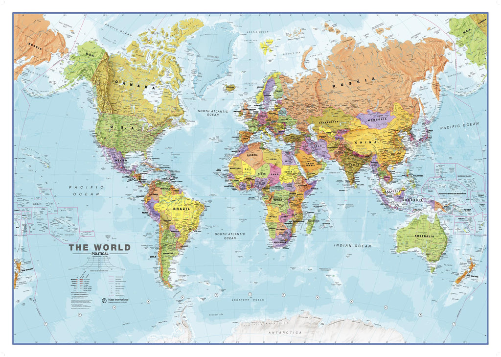 Buy World Maps International 1:20 million Supermap,Wall Map - Mapworld