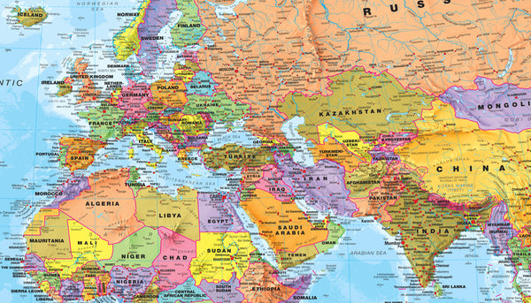 Buy World Maps International 1:20 million Supermap,Wall Map - Mapworld