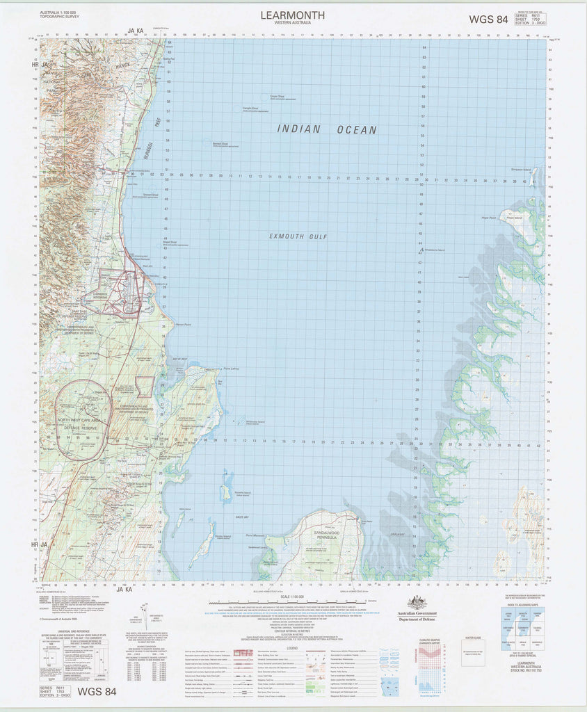 Buy 1753 Learmonth 1:100k Topographic Map