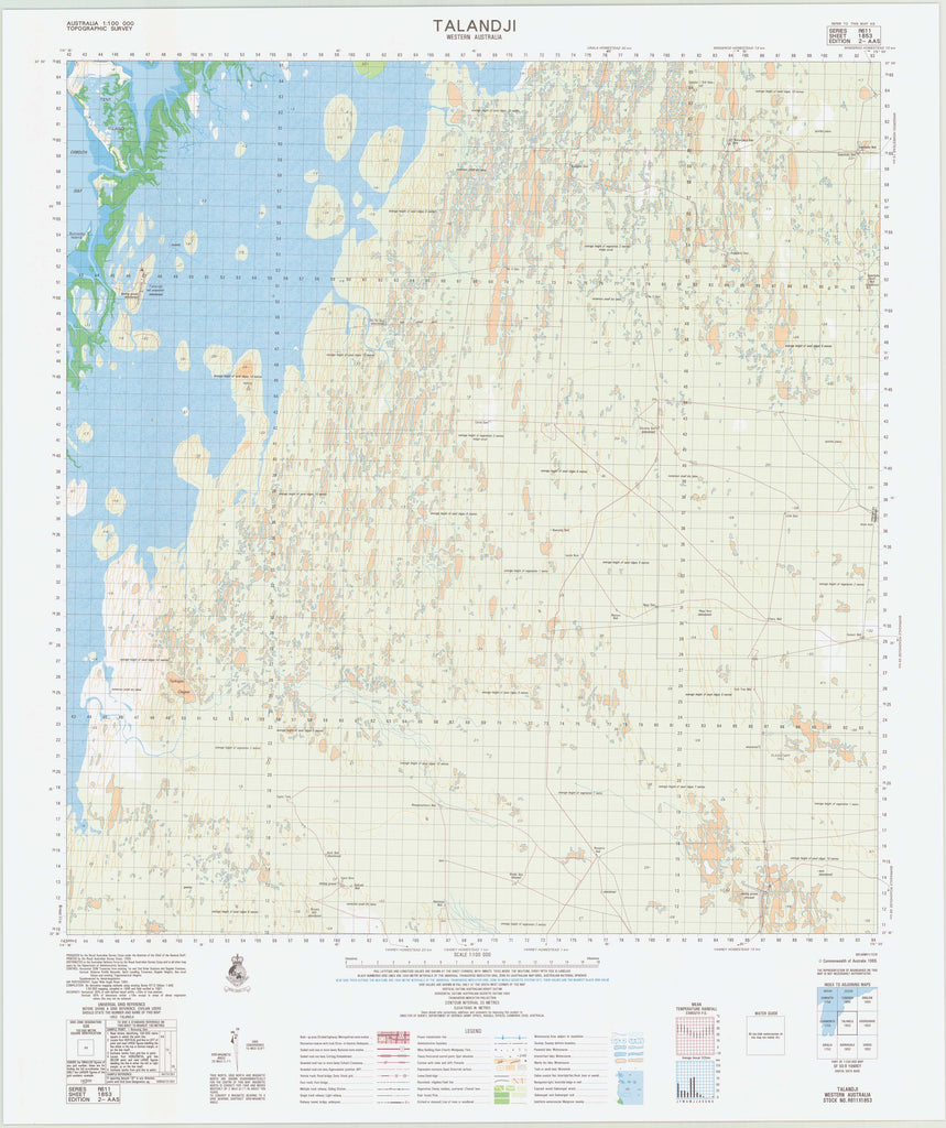 Buy 1853 Talandji 1:100k Topographic Map