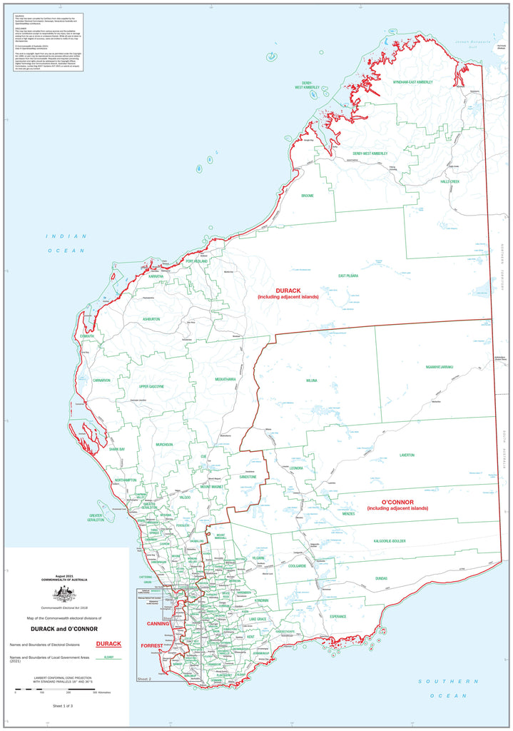 Western Australia Federal Electoral Divisions and Local Government Are