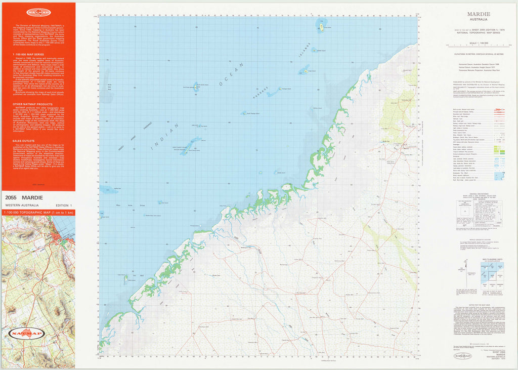 2055 Mardie 1:100k Topographic Map | Mapworld