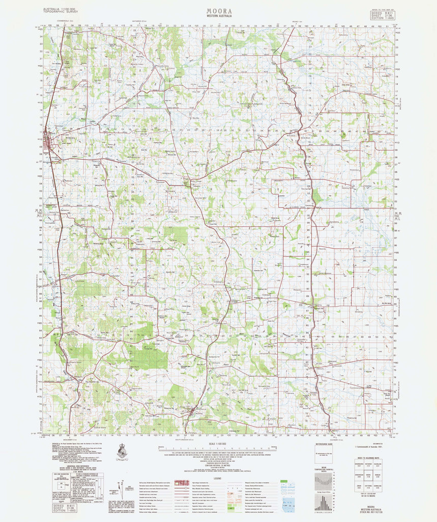 Buy 2136 Moora 1:100k Topographic Map