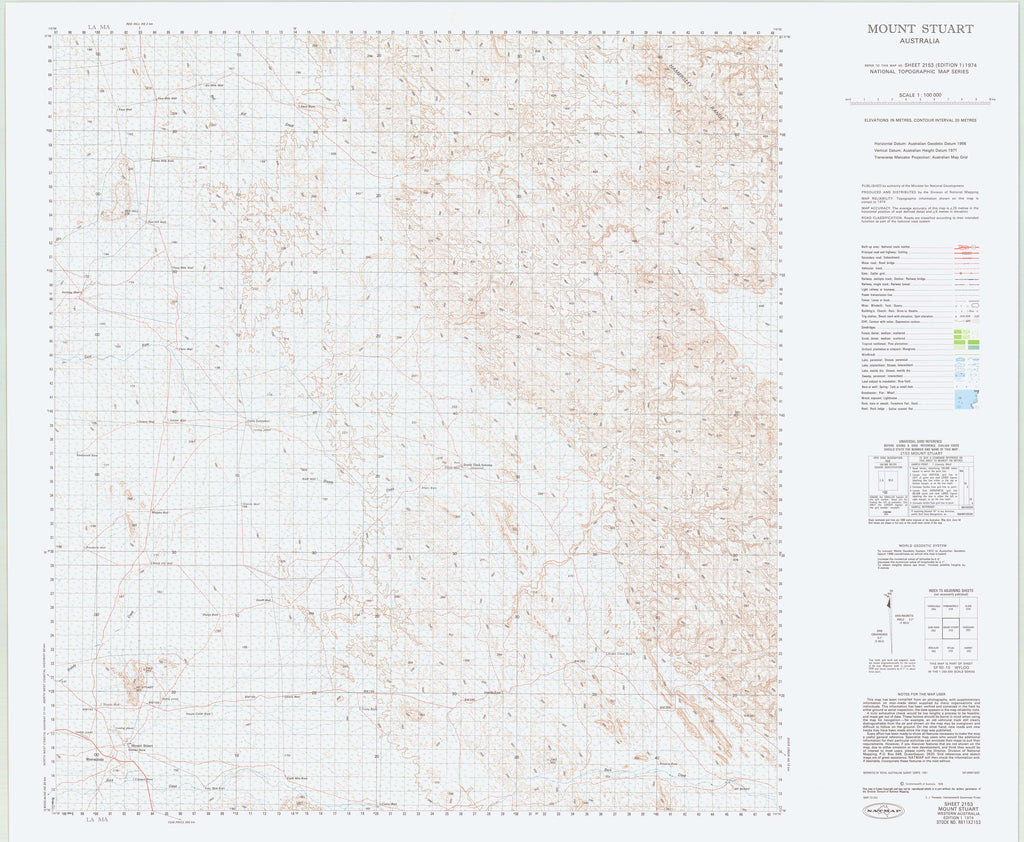 Buy 2153 Mount Stuart 1:100k Topographic Map