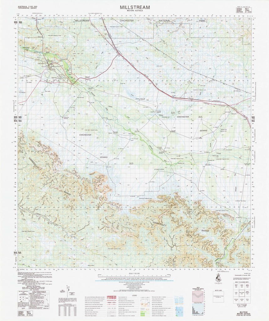 Buy 2354 Millstream 1:100k Topographic Map