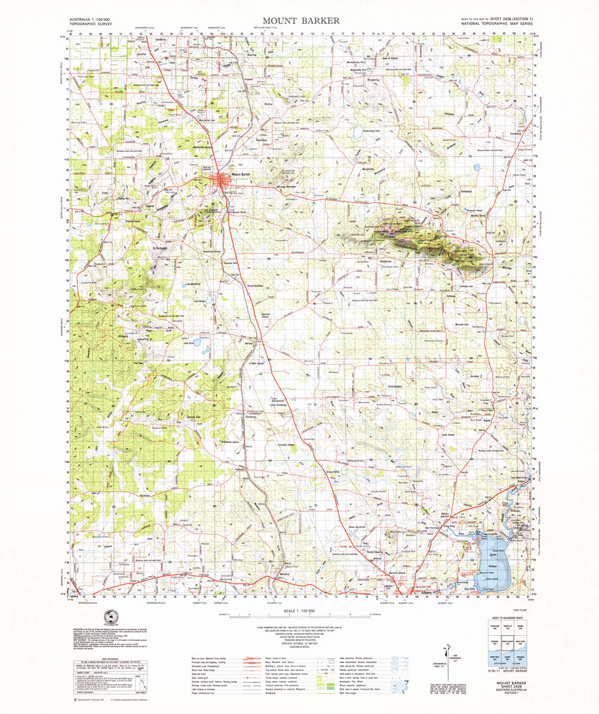 Buy 2428 Mount Barker 1:100k Topographic Map